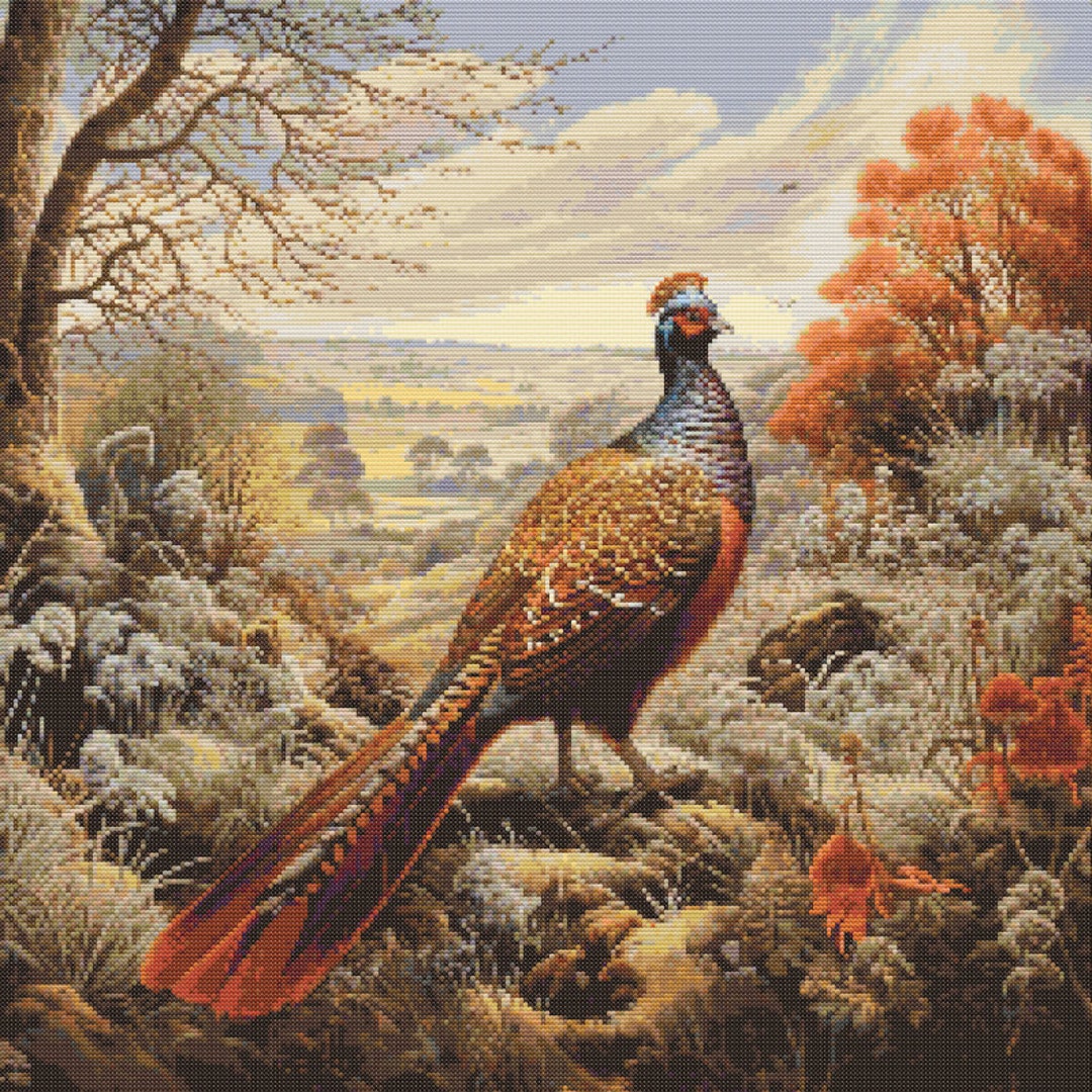 Wild Pheasant Scene 2 Cross-stitch Pattern Digital Download - Etsy