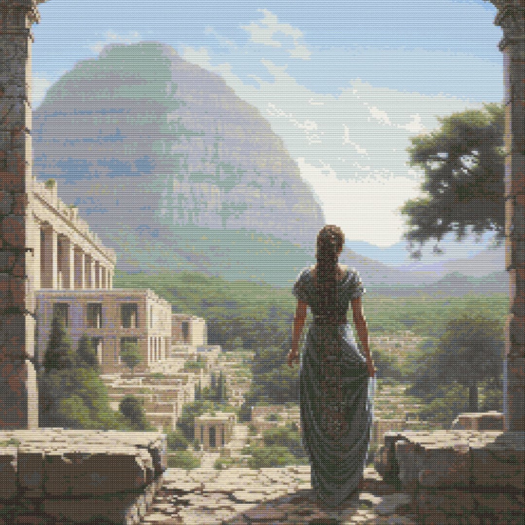 Oracle at Delphi Scene 5 Cross-stitch Pattern Digital Download - Etsy