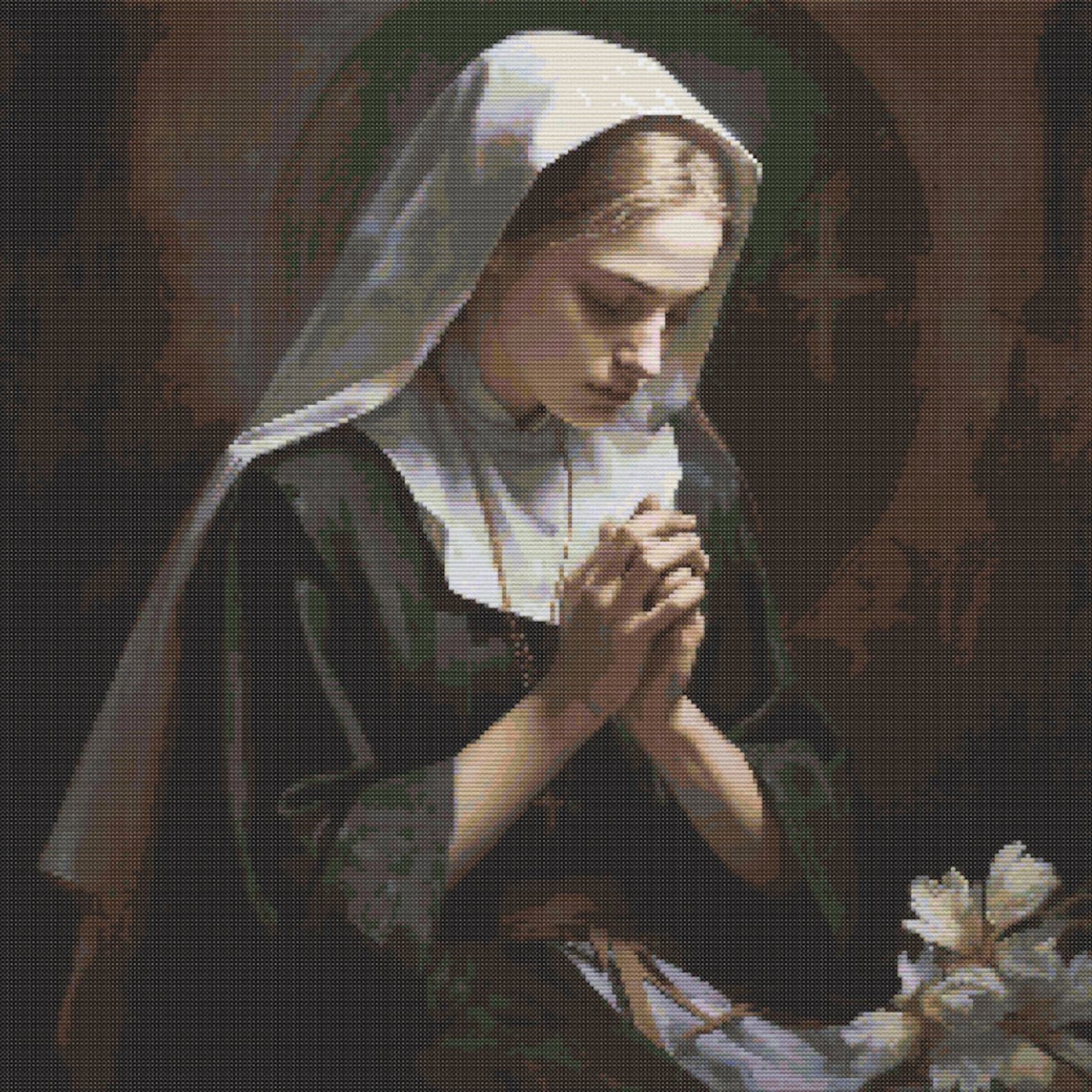 Catholic Nun Praying 4 Cross-stitch Pattern Digital Download - Etsy