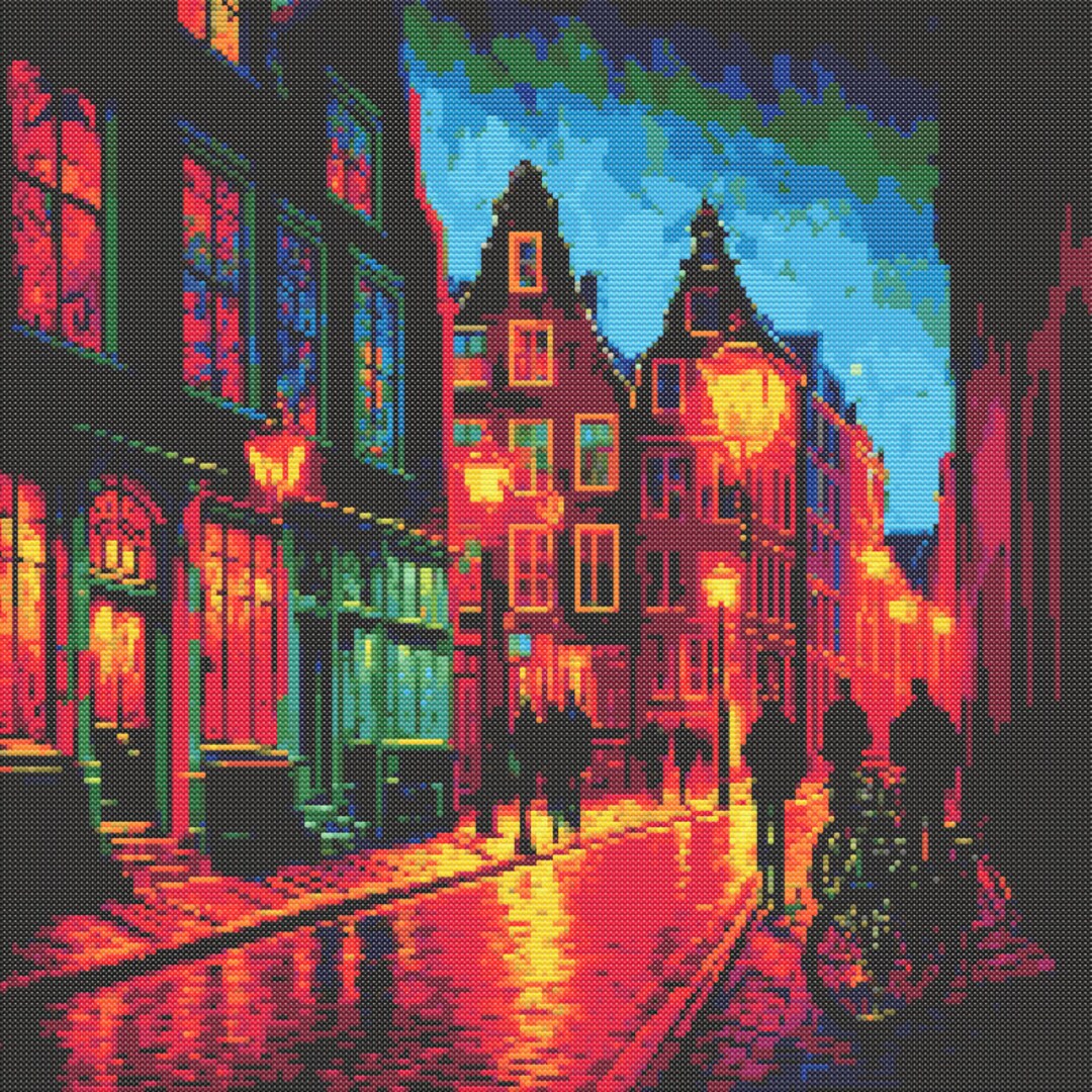Amsterdam Red Light District (de Wallen) Cross-stitch Pattern Digital ...