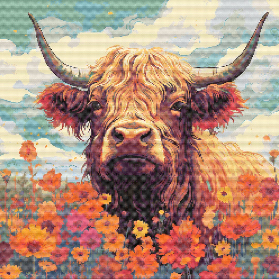 Highland Cow 6 Cross-stitch Pattern Digital Download - Etsy