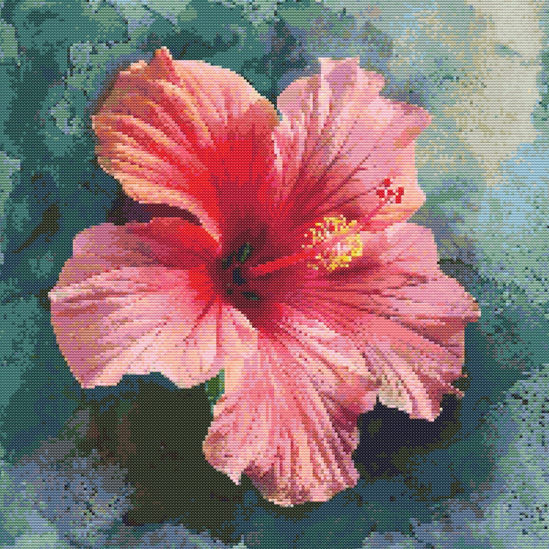 Hibiscus Flower 7 Cross-stitch Pattern Digital Download - Etsy