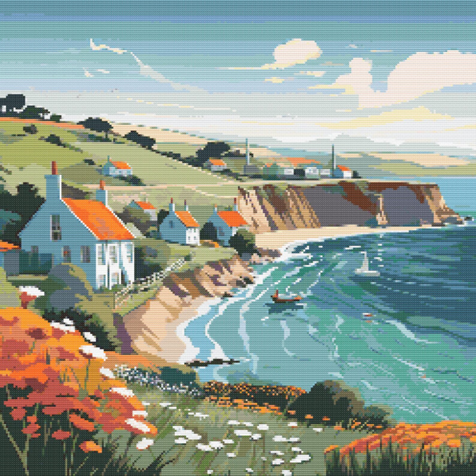 Dorset, England Scene 2 Cross-stitch Pattern Digital Download - Etsy