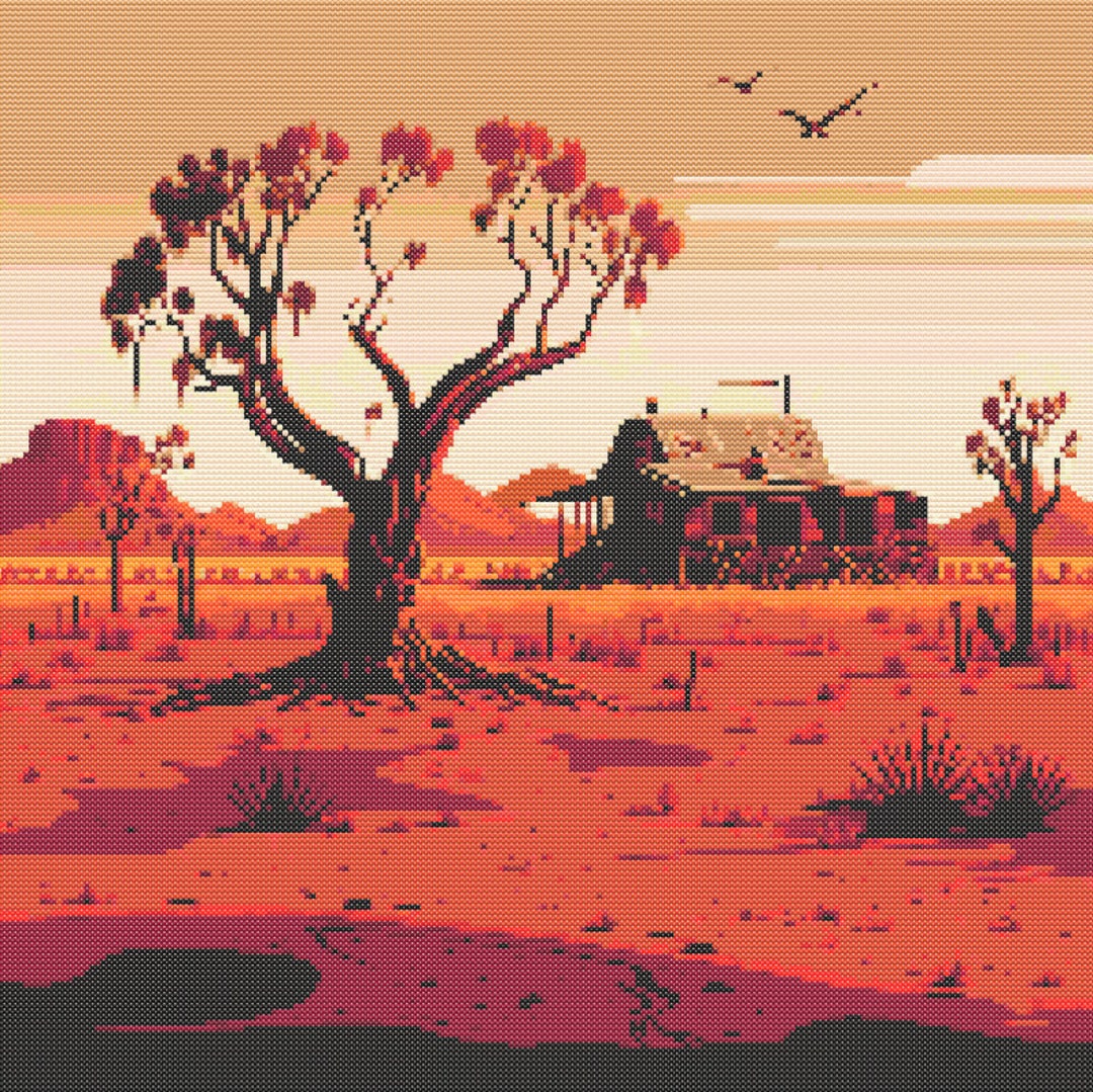 Australian Outback Scene Cross-stitch Pattern Digital Download - Etsy