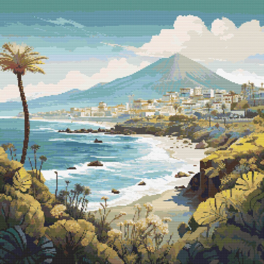 Canary Islands Scene 6 Cross-stitch Pattern Digital Download - Etsy