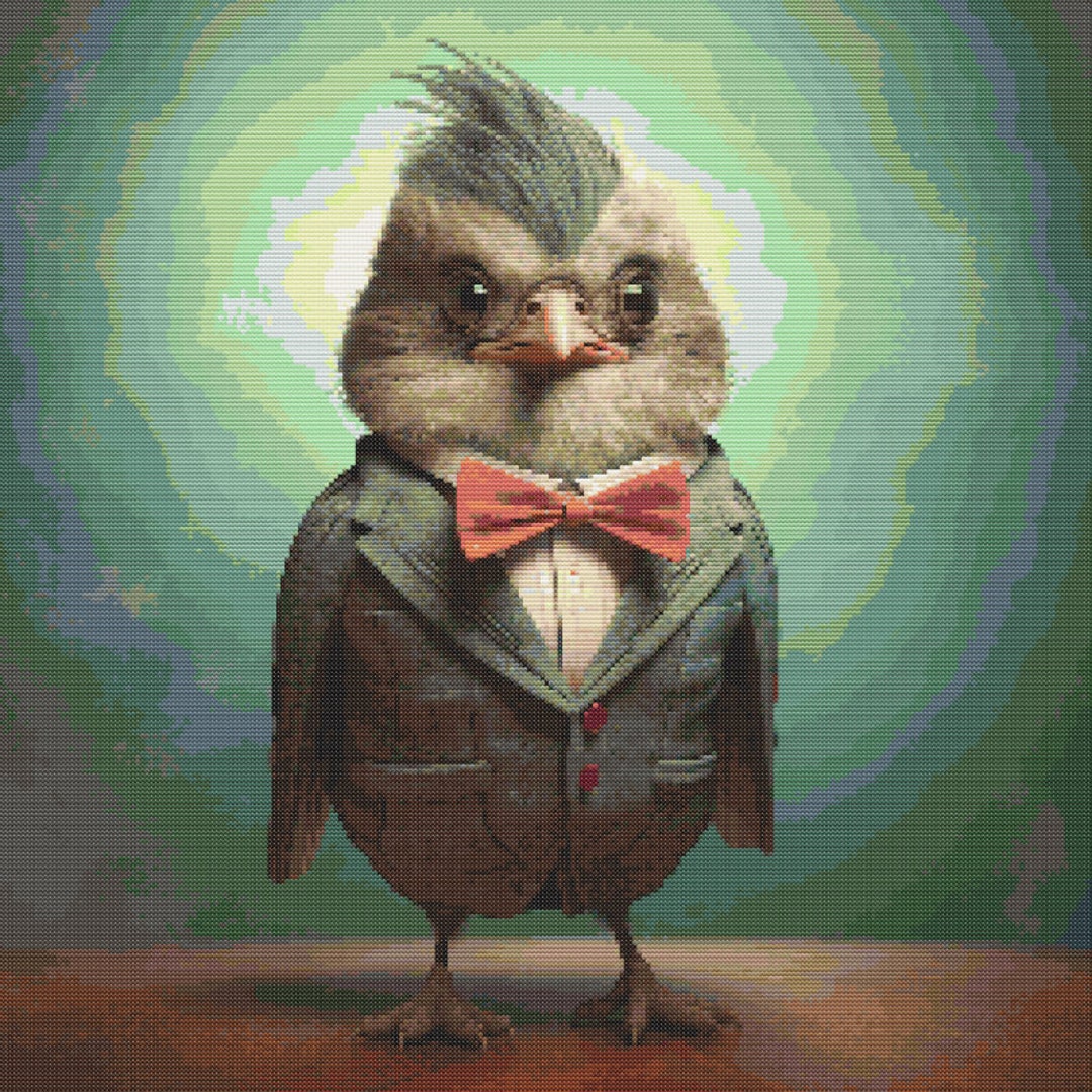 Songbird in a Suit 1 Cross-stitch Pattern Digital Download - Etsy