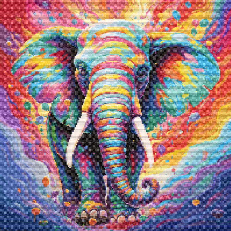 Rainbow Elephant - Etsy