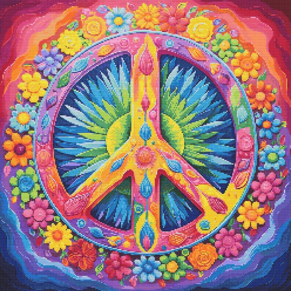 Peace Sign Cross - Etsy