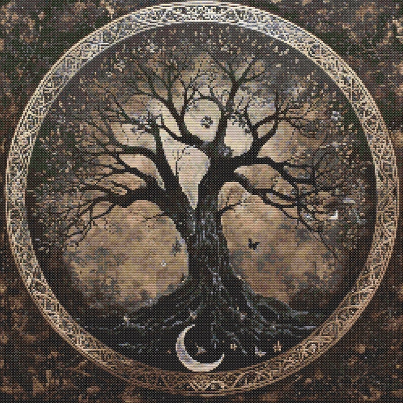 Gothic Tree of Life 4 Cross-stitch Pattern Digital Download - Etsy
