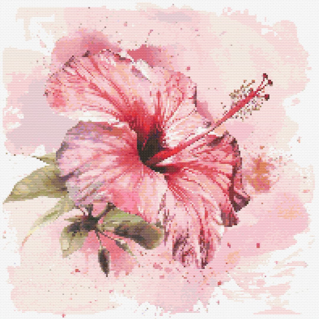 Hibiscus Flower 1 Cross-stitch Pattern Digital Download - Etsy