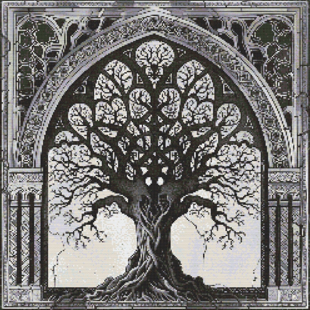 Gothic Tree of Life 2 Cross-stitch Pattern Digital Download - Etsy