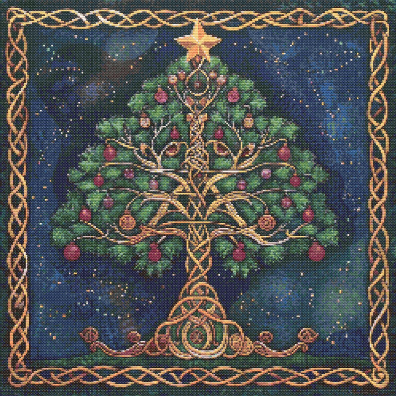 Celtic Christmas Tree of Life 3 Cross-stitch Pattern Digital Download ...