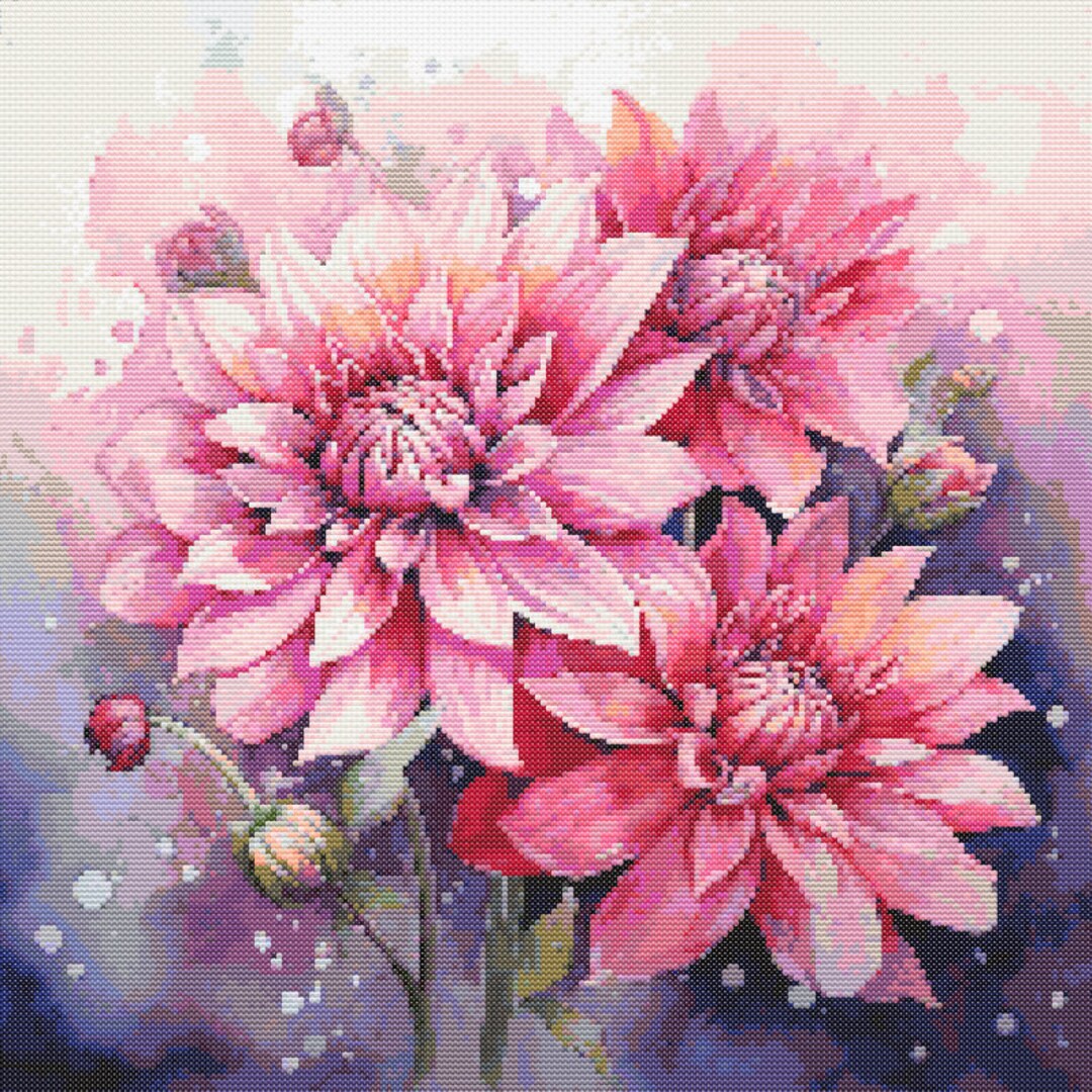 Dahlia 2 Cross-stitch Pattern Digital Download - Etsy