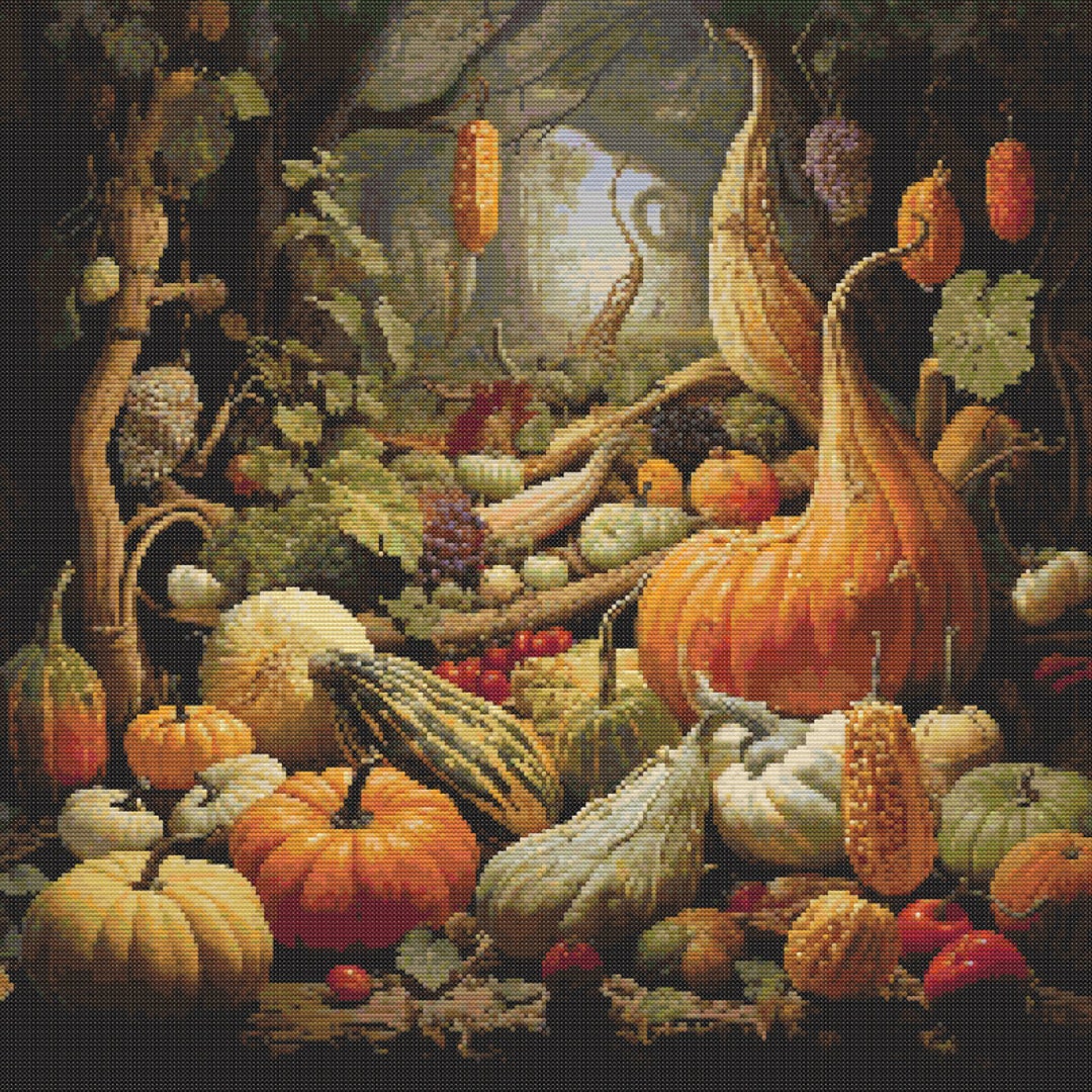Gourd Harvest 1 Cross-stitch Pattern Digital Download - Etsy