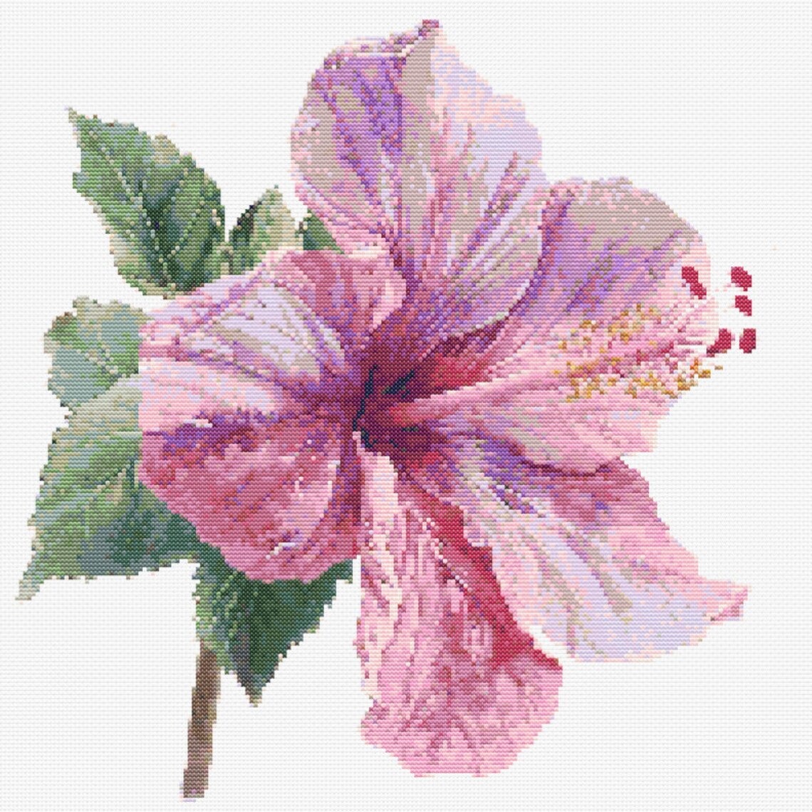 Hibiscus Flower 8 Cross-stitch Pattern Digital Download - Etsy