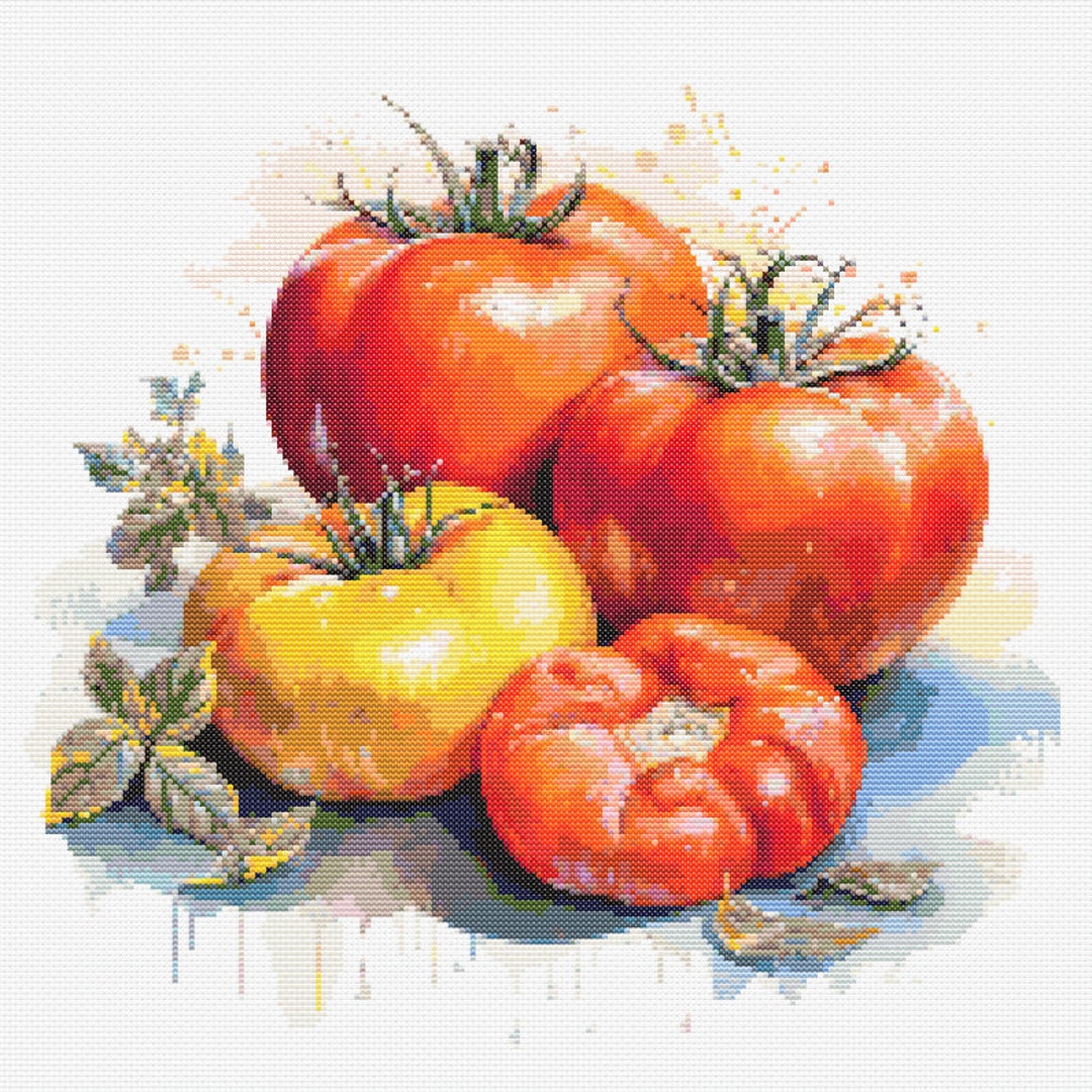 Heirloom Tomatoes 4 Cross-stitch Pattern Digital Download - Etsy
