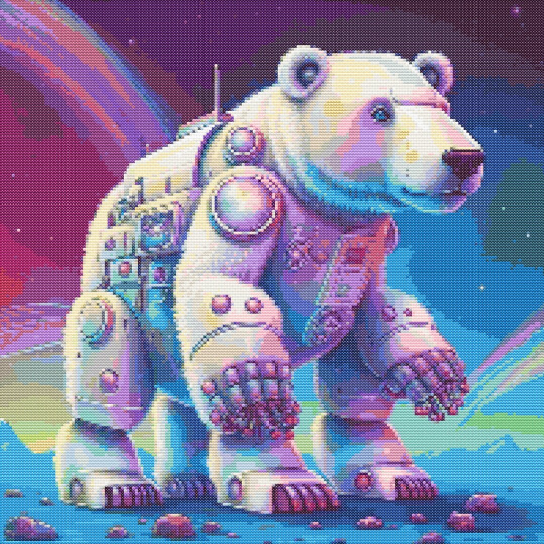 Robot Polar Bear 4 Cross-stitch Pattern Digital Download - Etsy