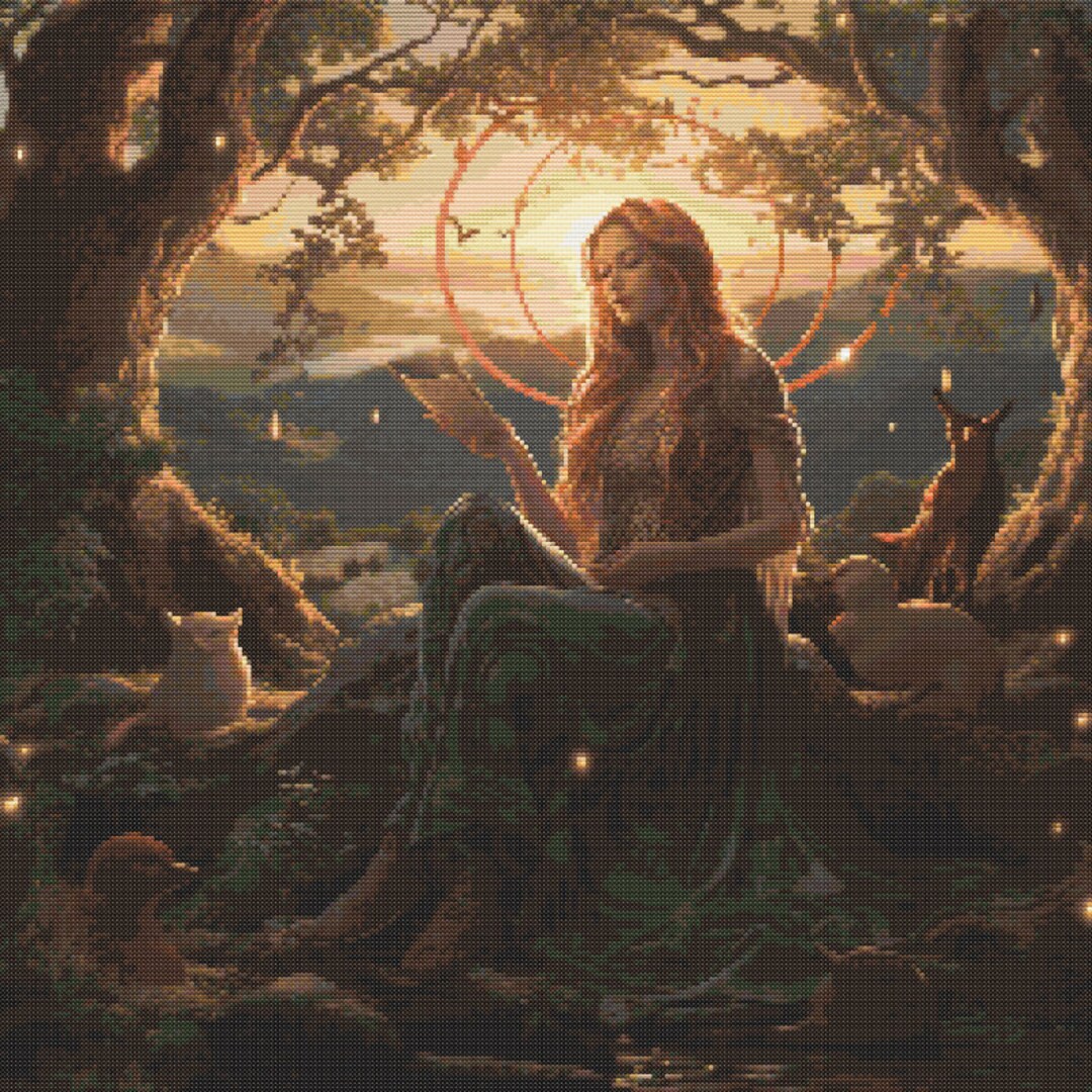 Wiccan Nature Scene 6 Cross-stitch Pattern Digital Download - Etsy