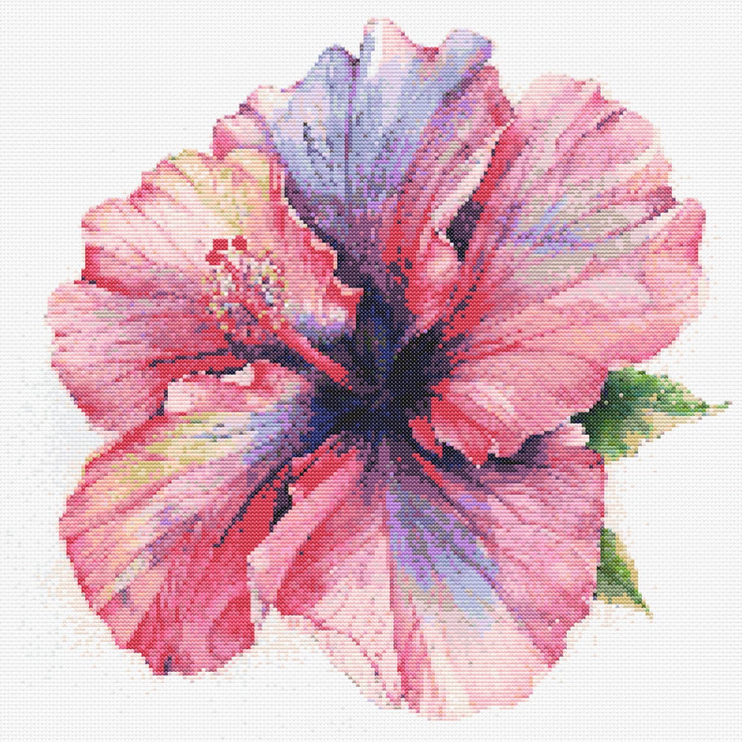 Hibiscus Flower 10 Cross-stitch Pattern Digital Download - Etsy