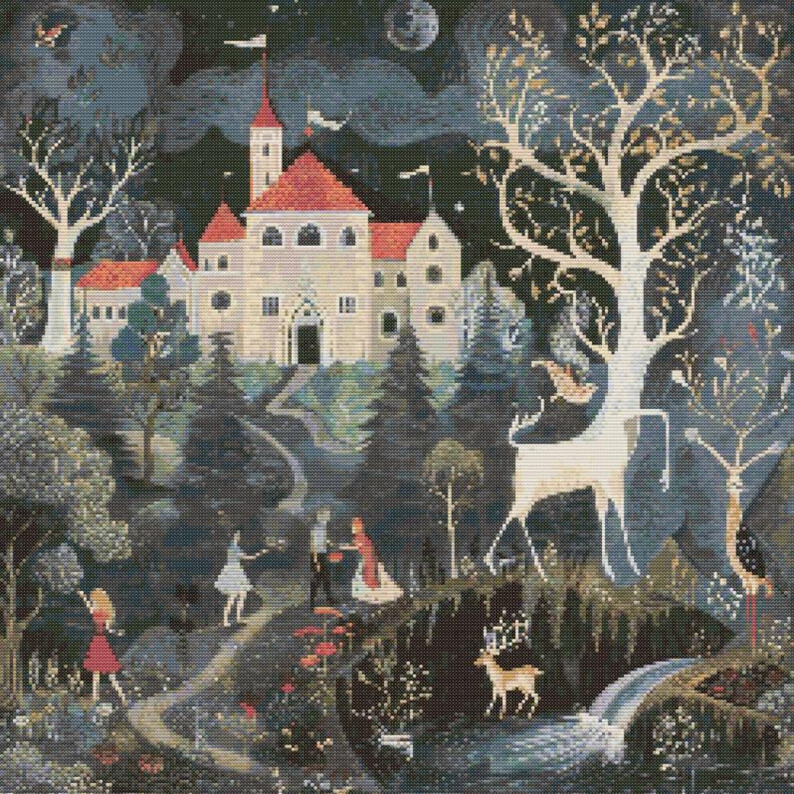 Scandinavian Folklore Scene 13 Cross-stitch Pattern Digital Download - Etsy