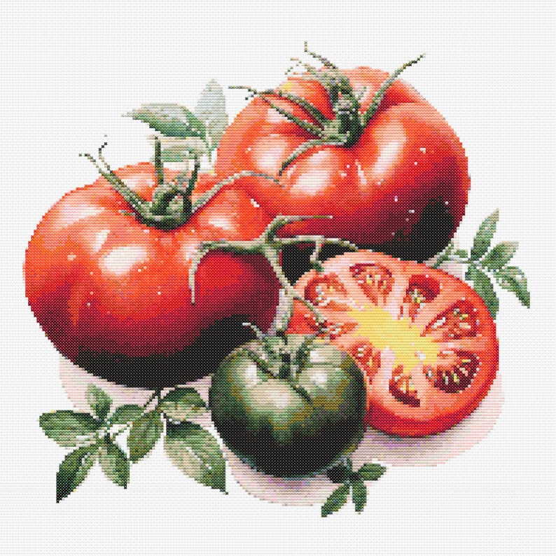 Heirloom Tomatoes 3 Cross-stitch Pattern Digital Download - Etsy