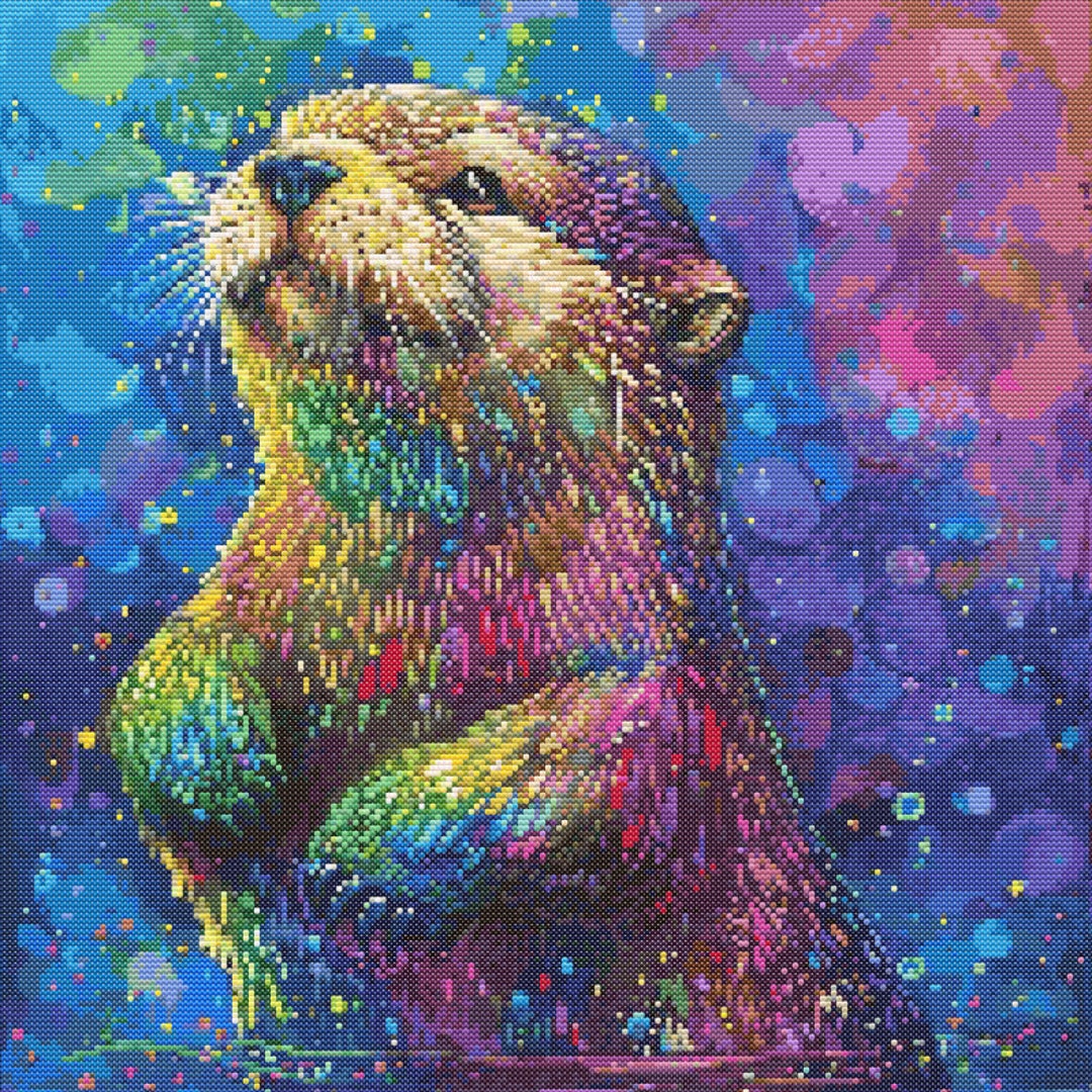 Rainbow Otter 10 Cross-stitch Pattern Digital Download - Etsy