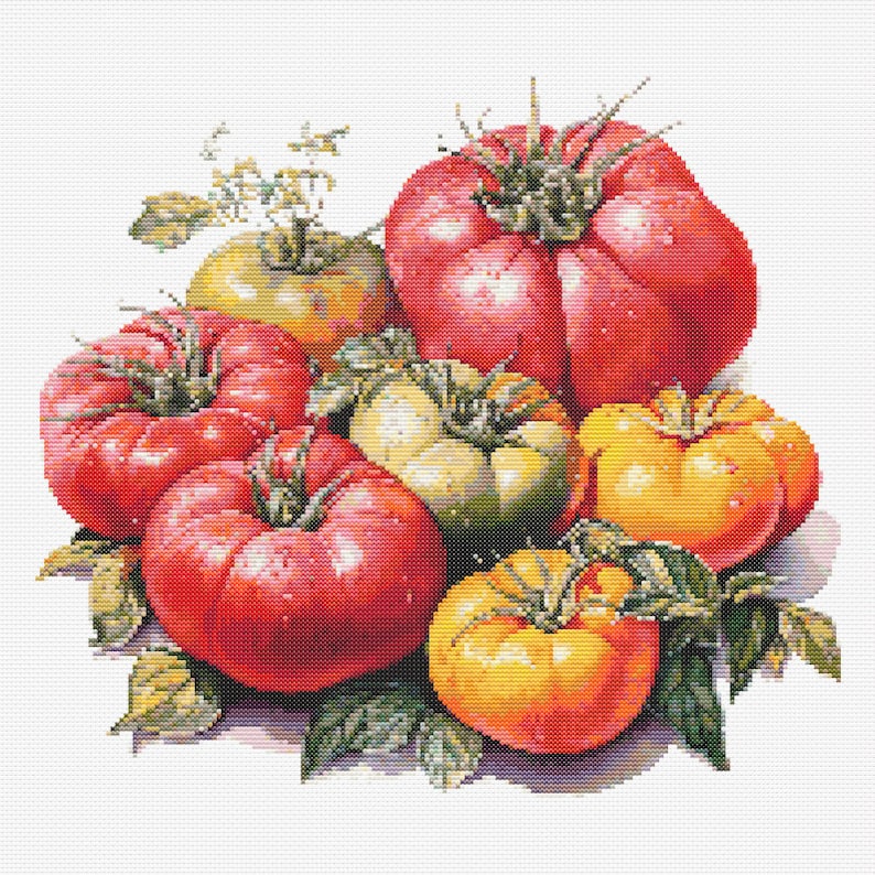 Heirloom Tomatoes 1 Cross-stitch Pattern Digital Download - Etsy