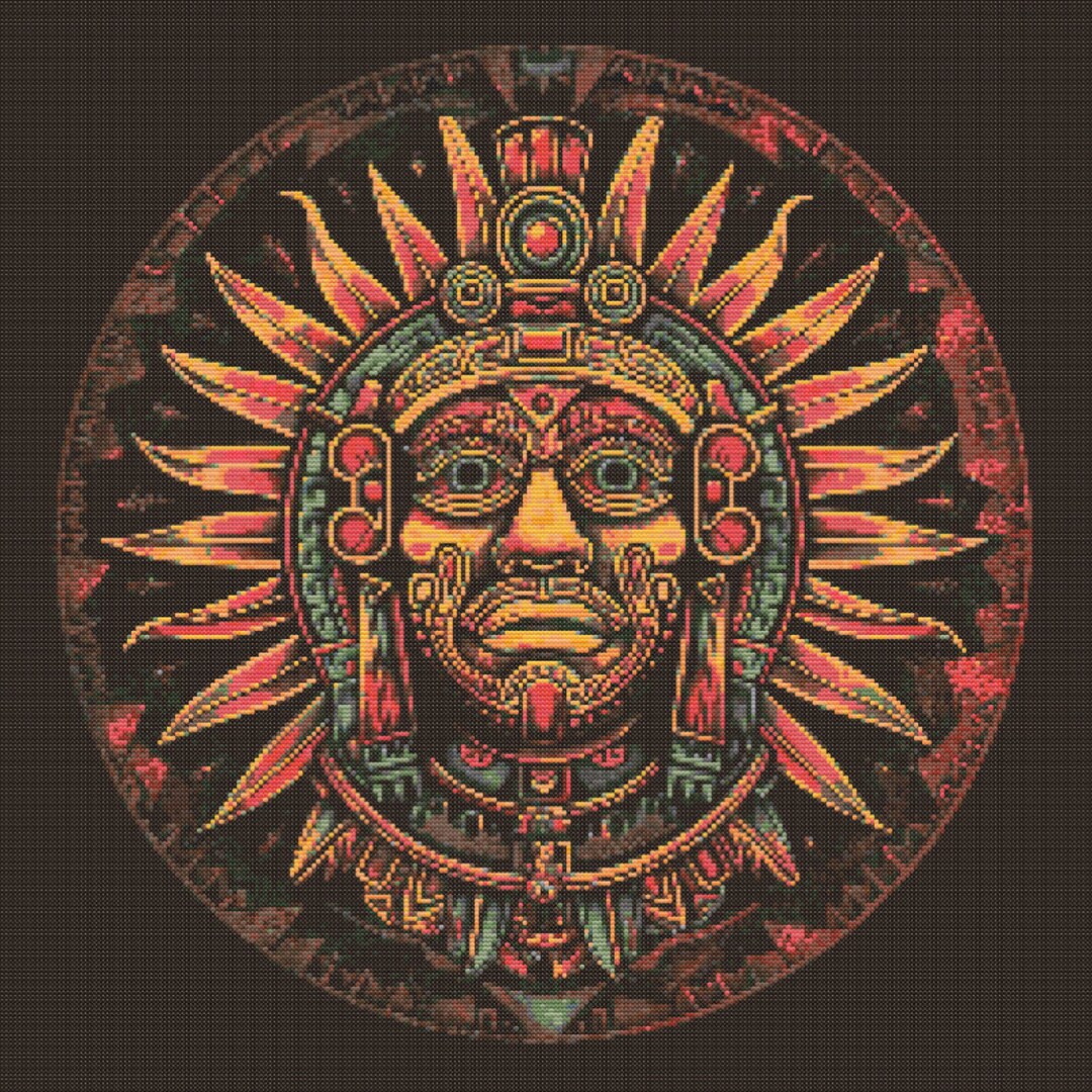 Aztec Sun 7 Cross-stitch Pattern Digital Download - Etsy