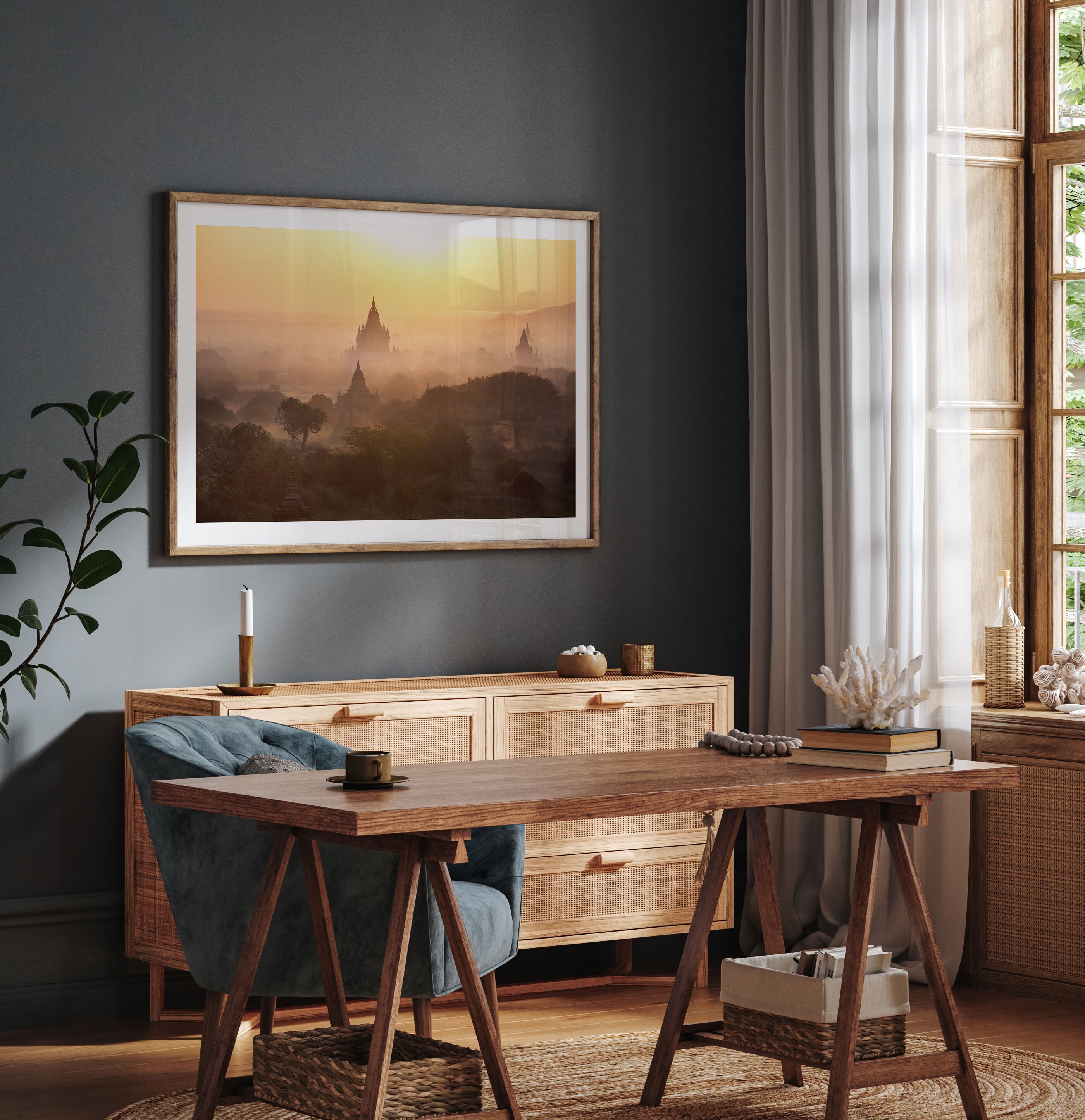 Bagan Myanmar Wall Art Asian Landscape Photo Print Temple - Etsy