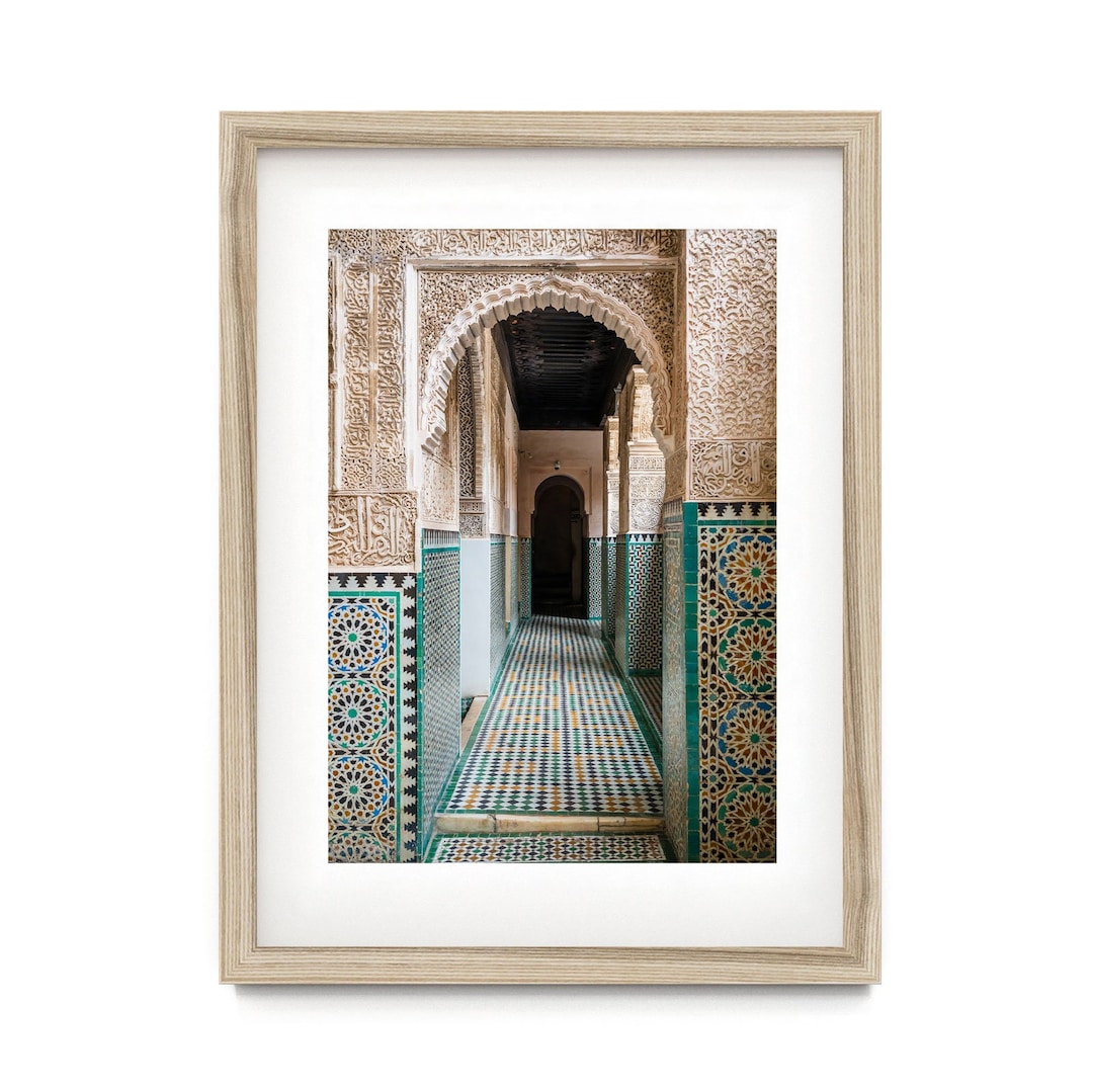 Moroccan Wall Art, Morocco Architecture Print, Archway Photo, Geometric ...