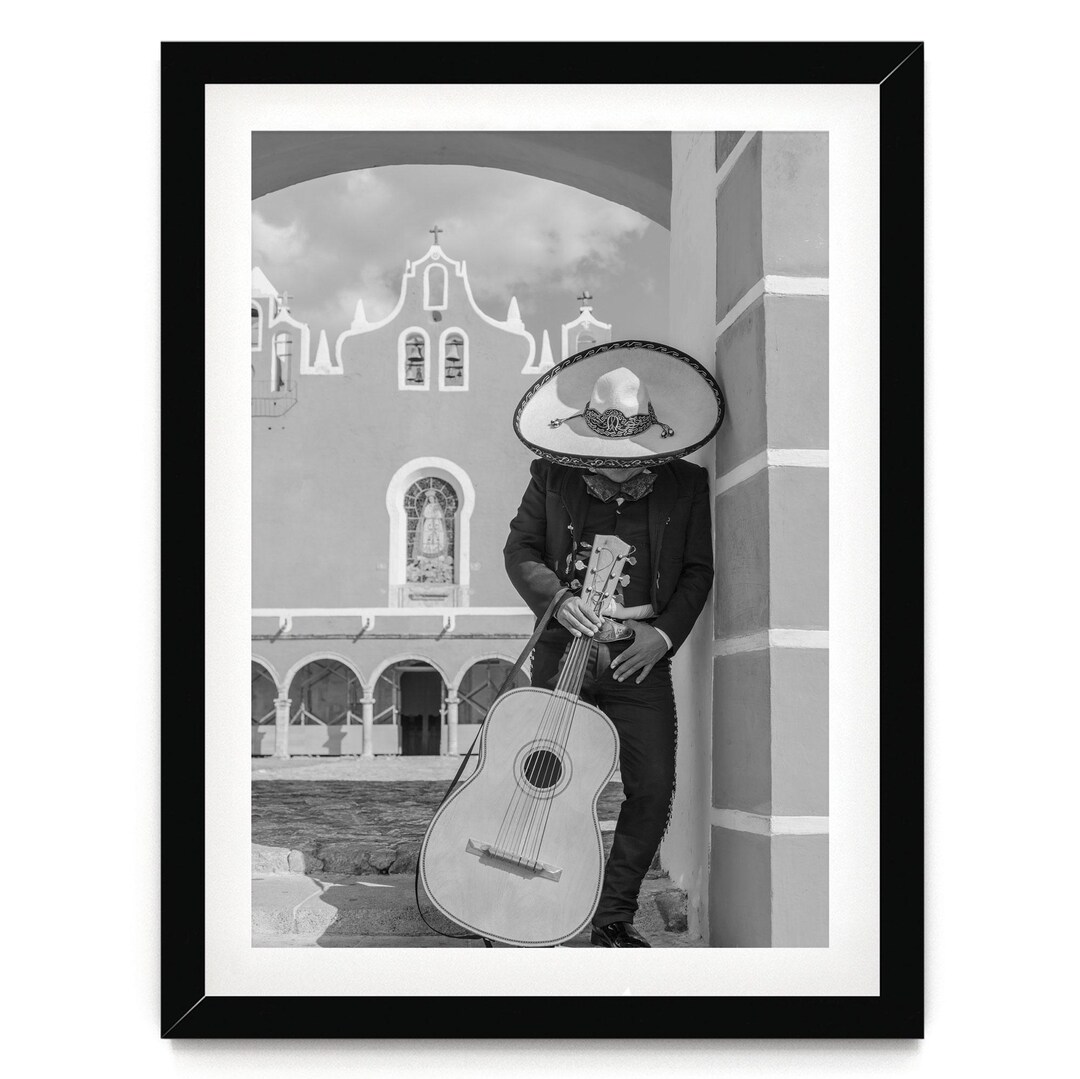 Mexican Mariachi Black and White Fine Art Print: Yucatan Travel ...