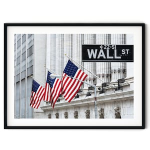 Wall Street Photo Print, New York Stock Exchange Manhattan Framed Wall ...