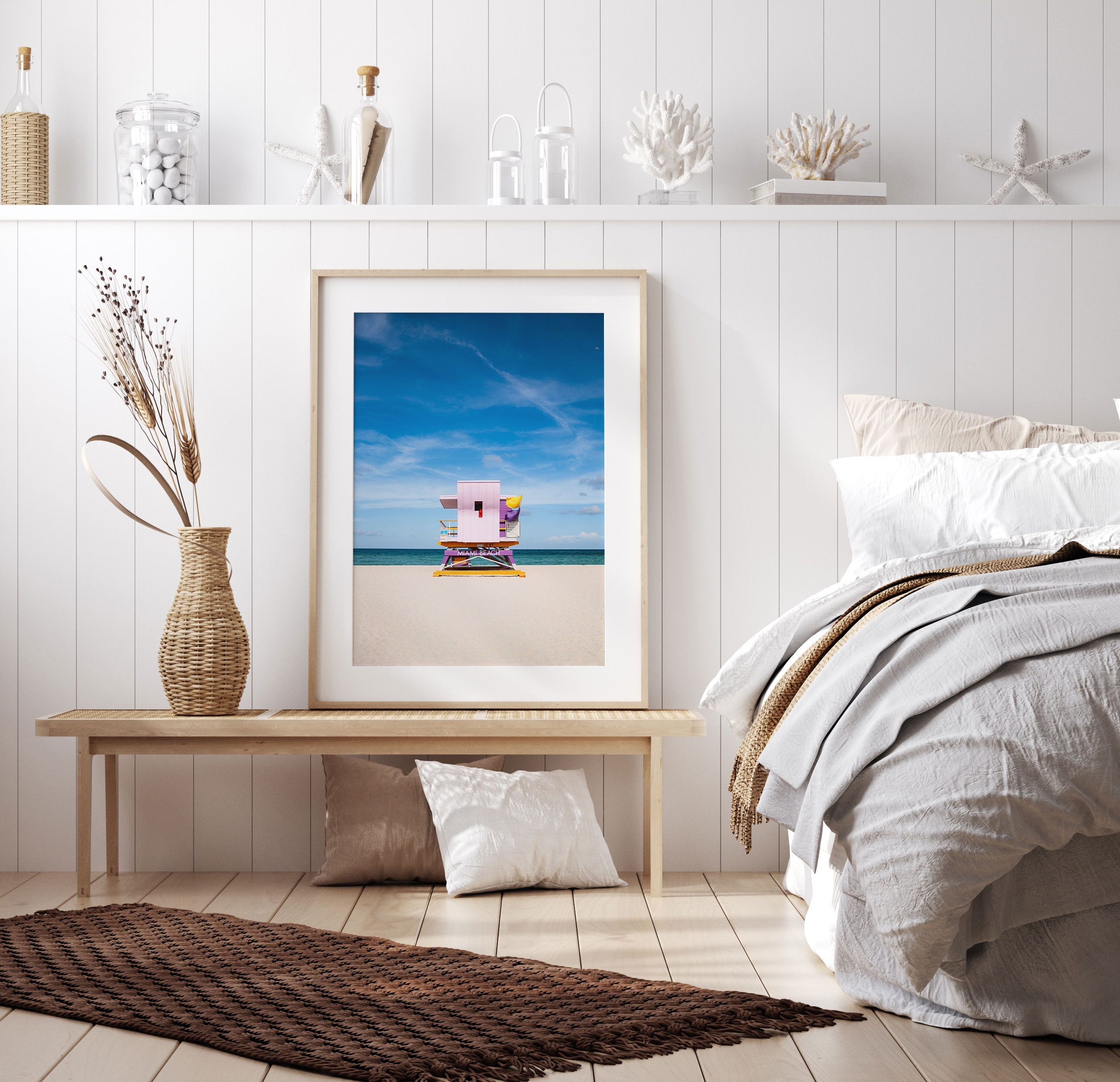 Pink Lifeguard Tower Wall Art Miami Beach Photo Print Art - Etsy