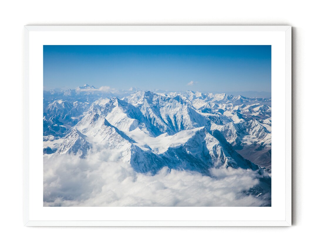 Everest Print, Mountain Wall Art, Himalayas Photo, Mt Everest Framed ...