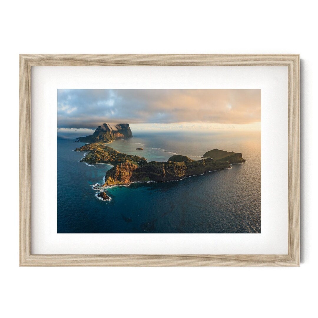 Lord Howe Island Print, Ocean Wall Art, Aerial Photography, Coastal ...
