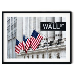 Wall Street Photo Print, New York Stock Exchange Manhattan Framed Wall ...