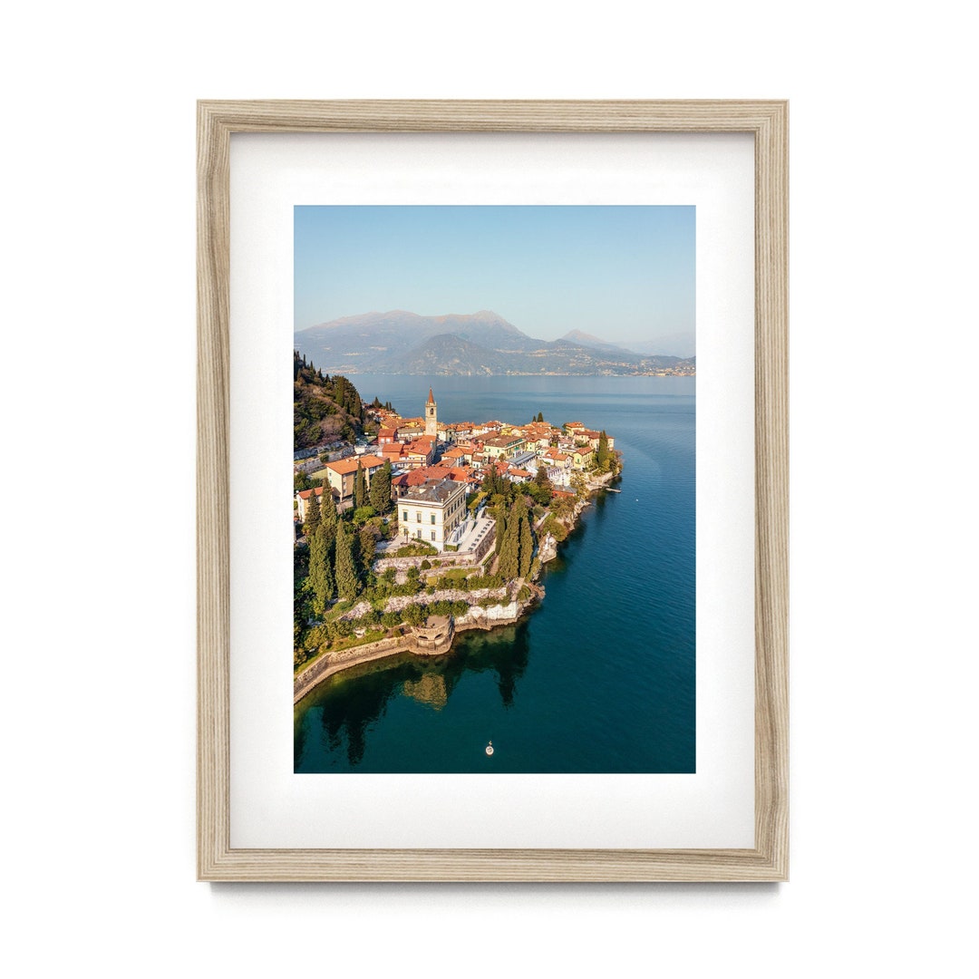 Lake Como Print, Varenna Aerial Photo, Italian Wall Art, Italy Poster ...