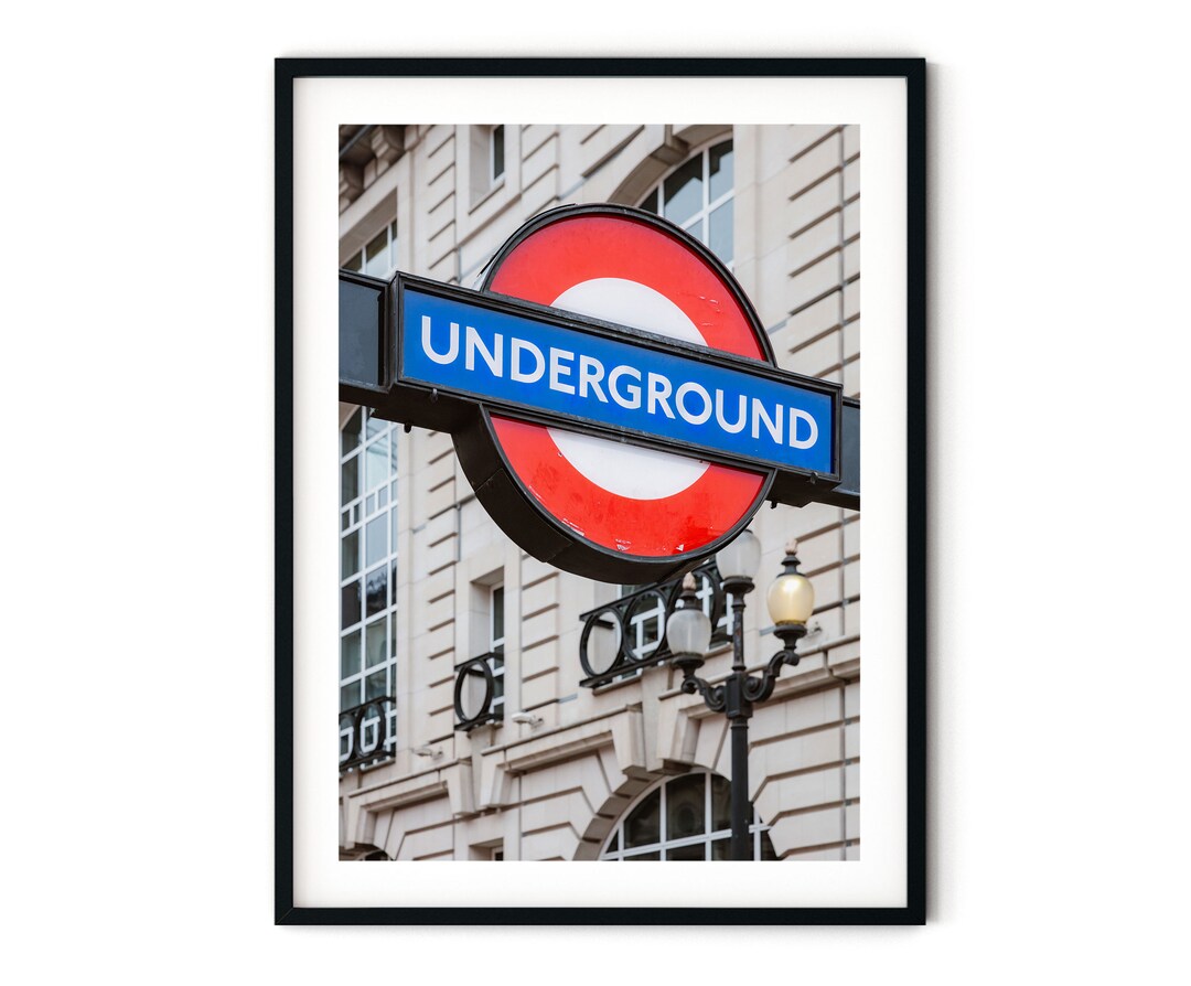 London Wall Art, Underground Sign Photo Print, Tube Station Framed ...