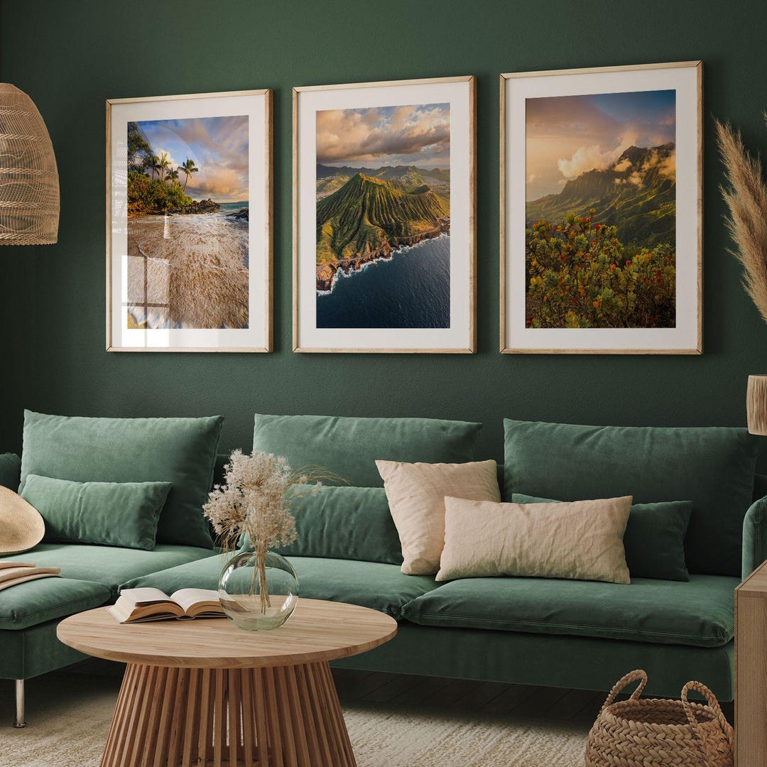 Hawaii Photo Print Set: Maui, Oahu, Kauai Sunset Coastal Wall Art - Etsy