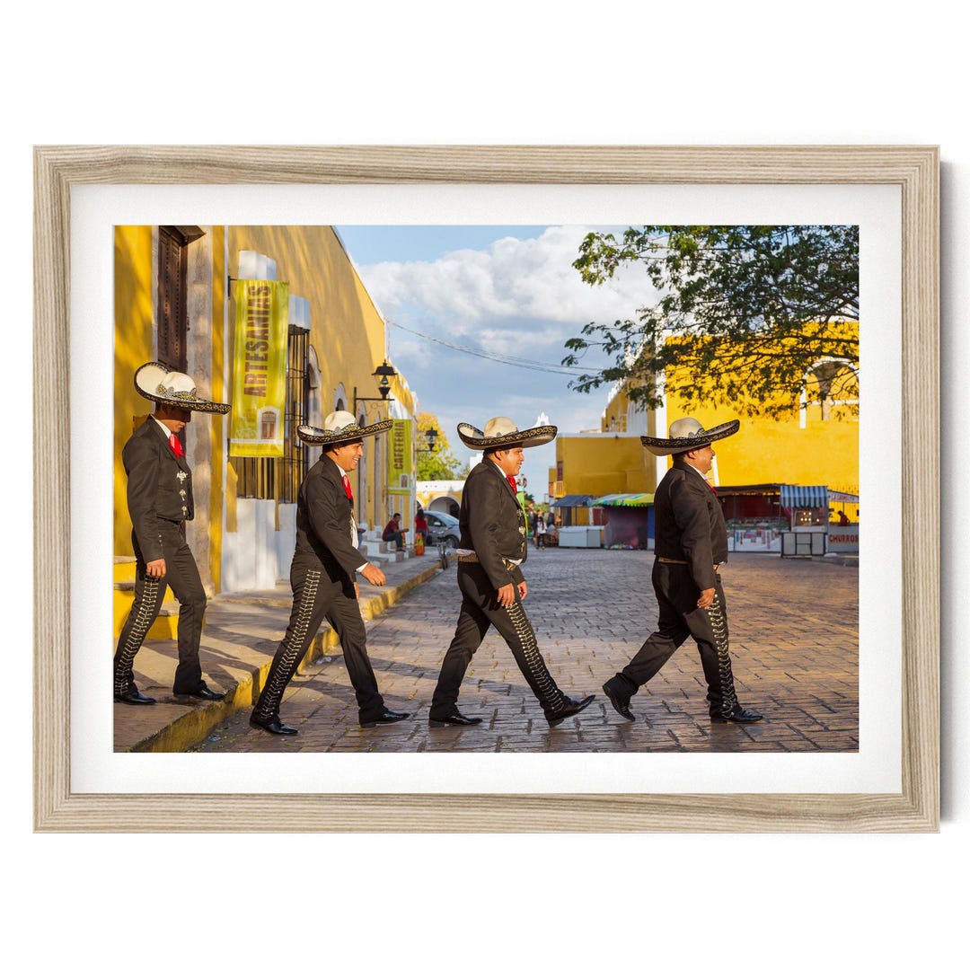 Mexican Mariachi Print: Mexico Wall Art for Hacienda Decor, Yucatan ...