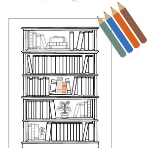 Book Tracking Coloring Page - Etsy
