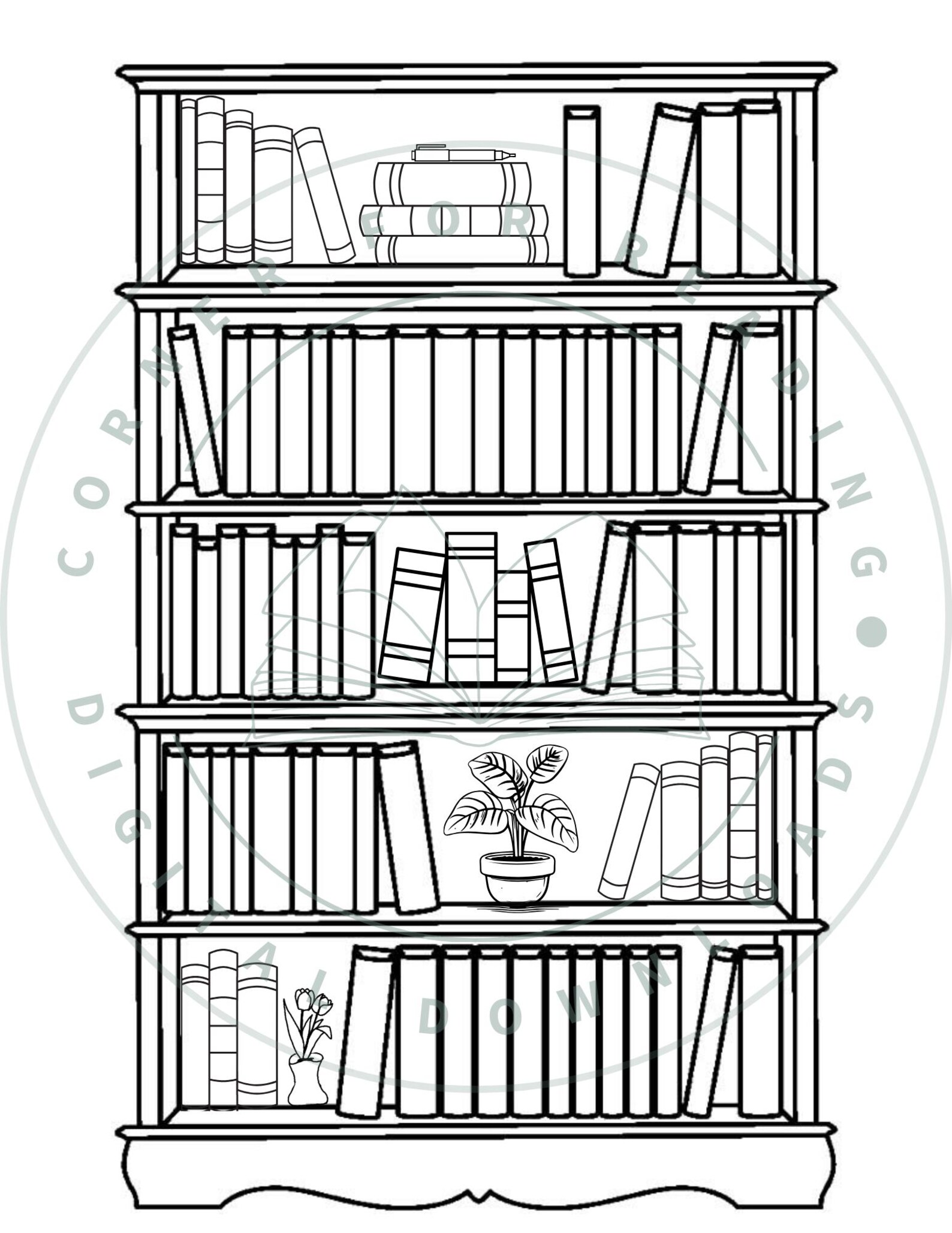 Book Tracking Coloring Page - Etsy