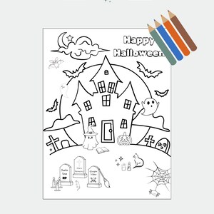 Halloween Coloring Page, Find the Hiding Pumpkins - Etsy