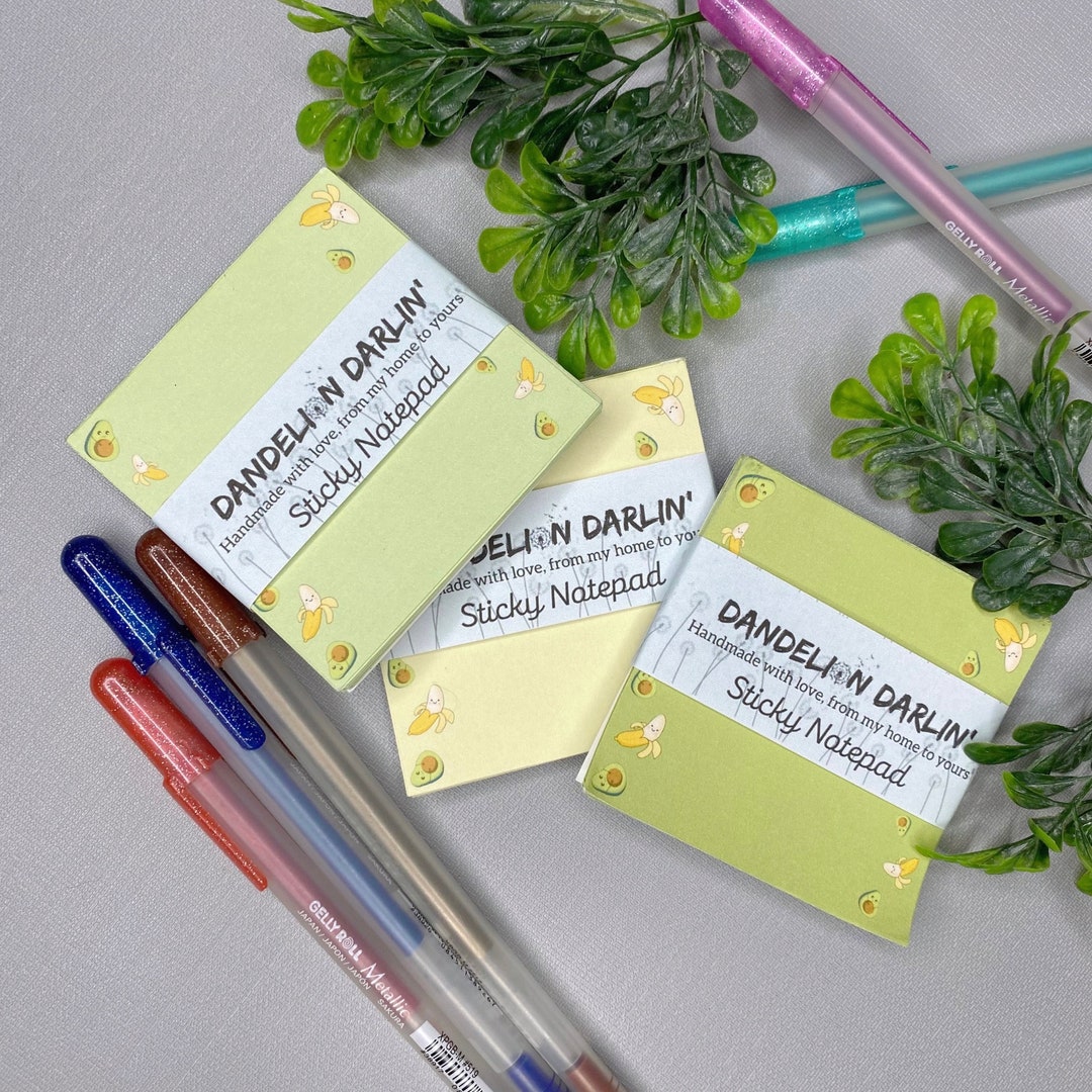 Cute Avocado Sticky Note/ Banana Memo Pad/ Post It Note/ Relatable ...