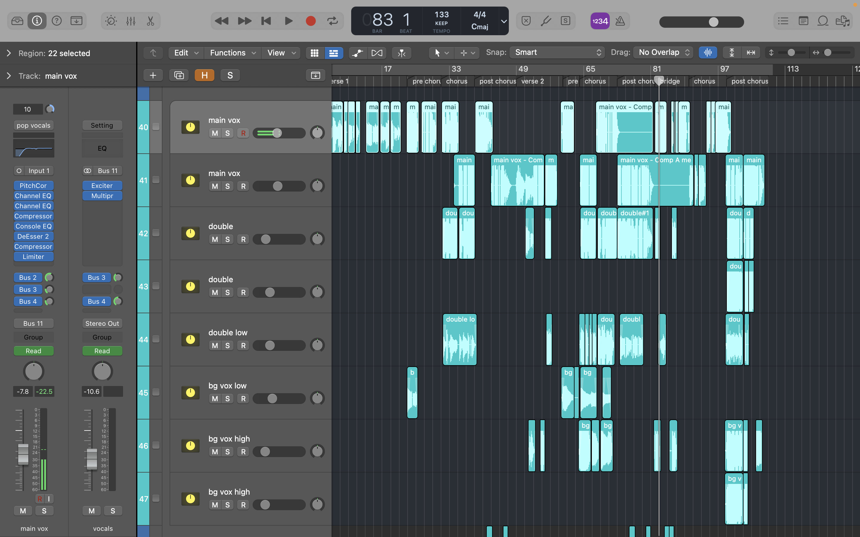 Logic Pro X Female Pop Vocals Template | Channel Strip Settting - Etsy