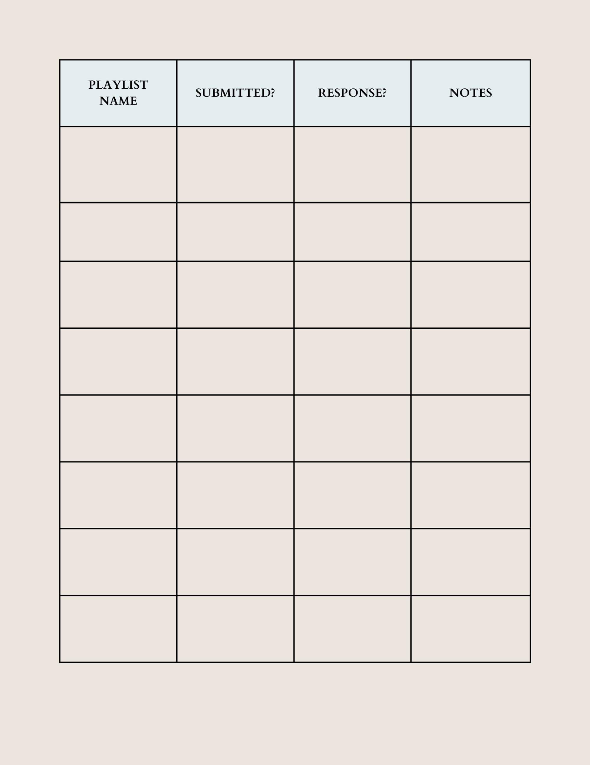 Music Artist Planner Kit for Independent Musicians With Release Day ...