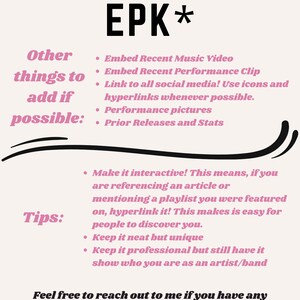 EPK Canva Template Bedroom Pop Artist | Electronic Press Kit Template ...