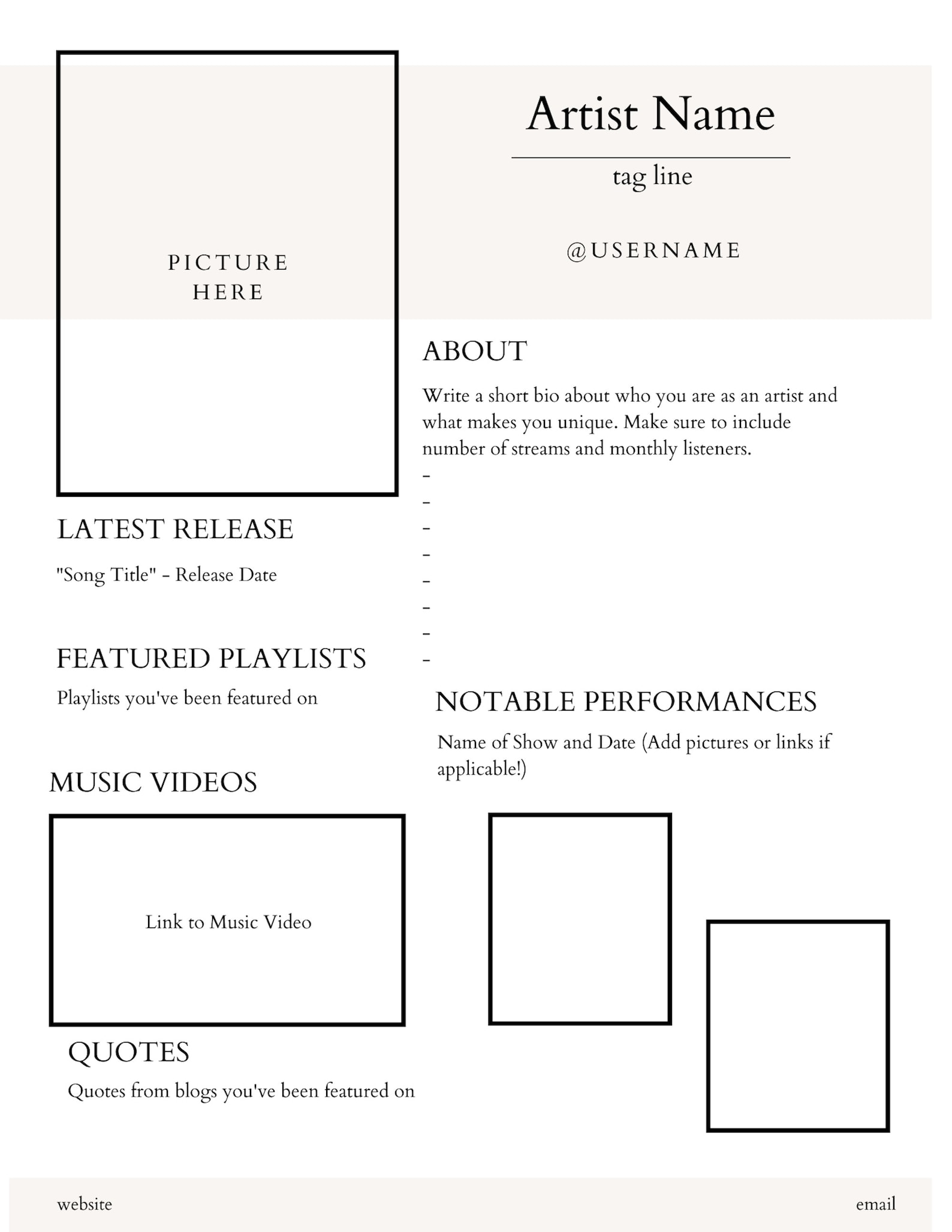 Music Artist Planner Kit for Independent Musicians With Release Day ...