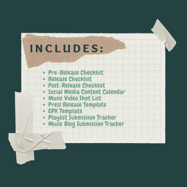 Music Release Planner Kit for Musicians (canva Template) - Etsy