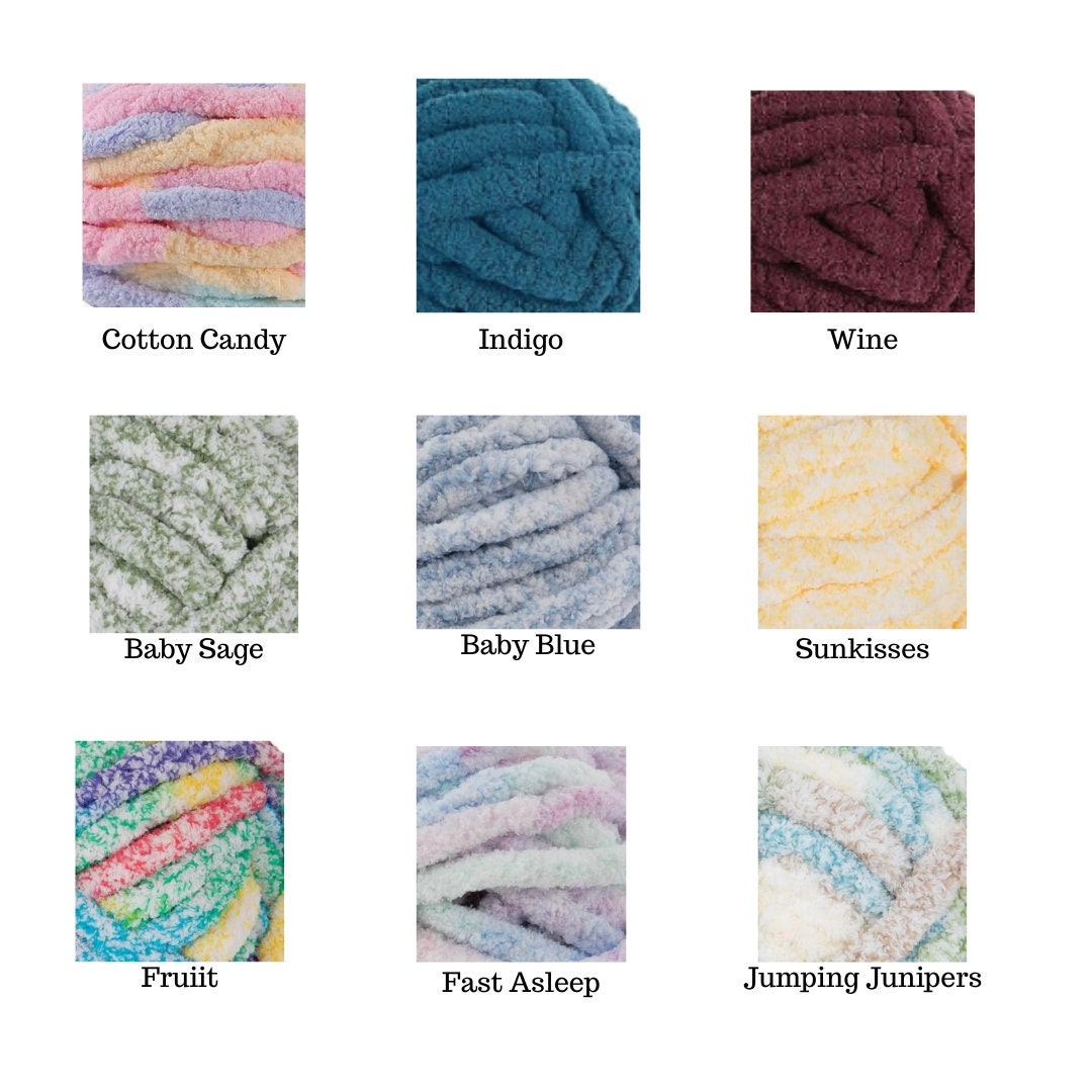 3 Color Block Blanket-choose Colors/size-handmade Soft Chunky Chenille ...